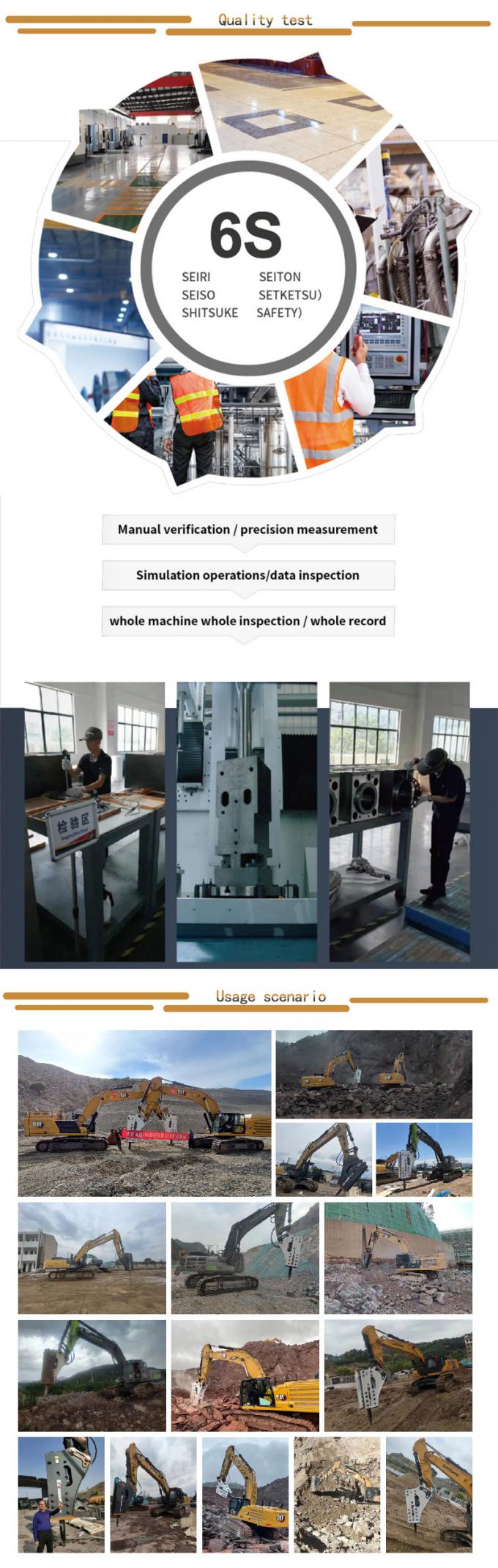 OEM KS60 Silenced Type Hydraulic Breaker For 4-8 Ton Excavator