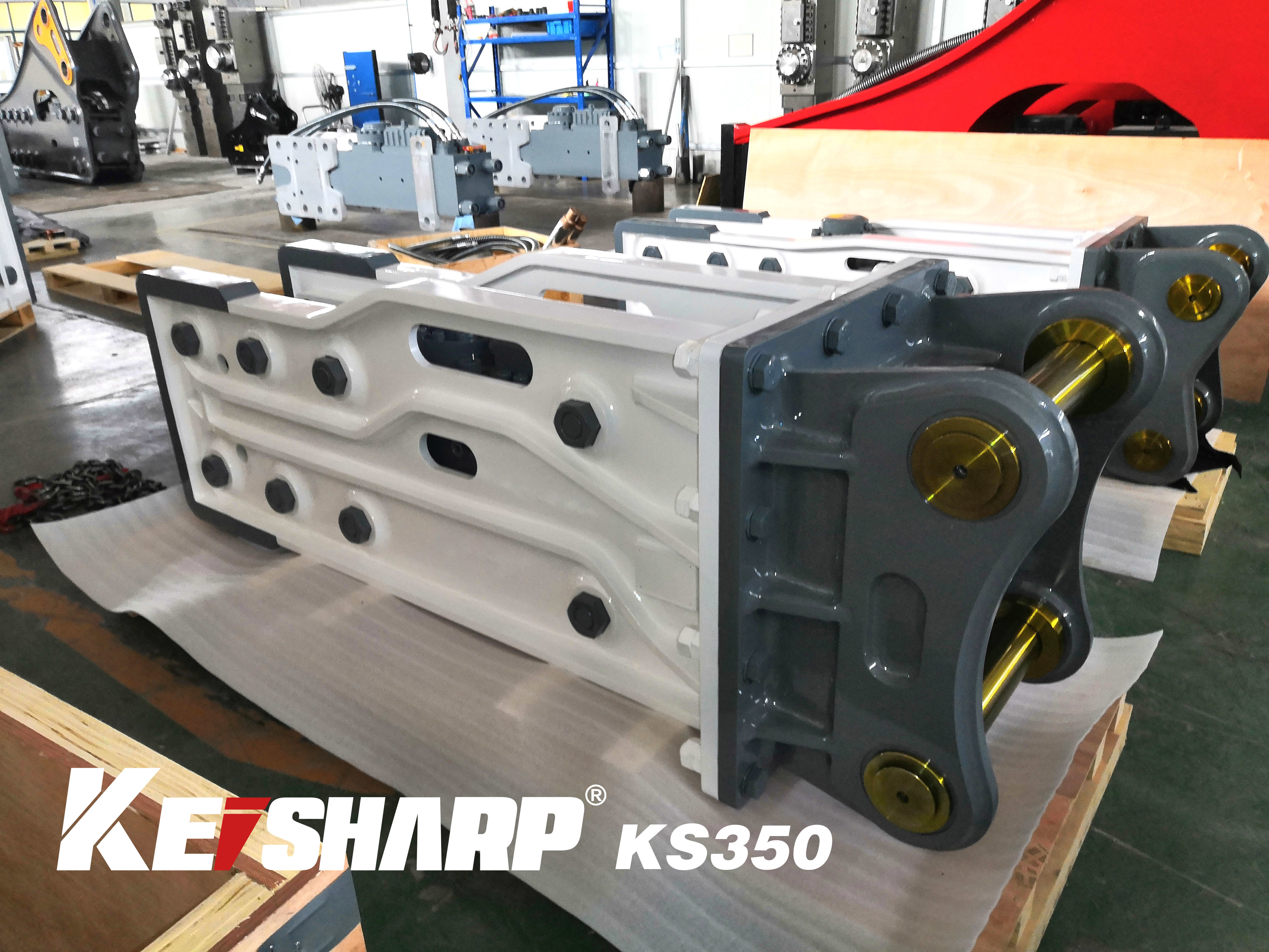 KS350 Top Type Hydraulic Breaker 165mm Chisel Diameter For 35-40 Ton ...